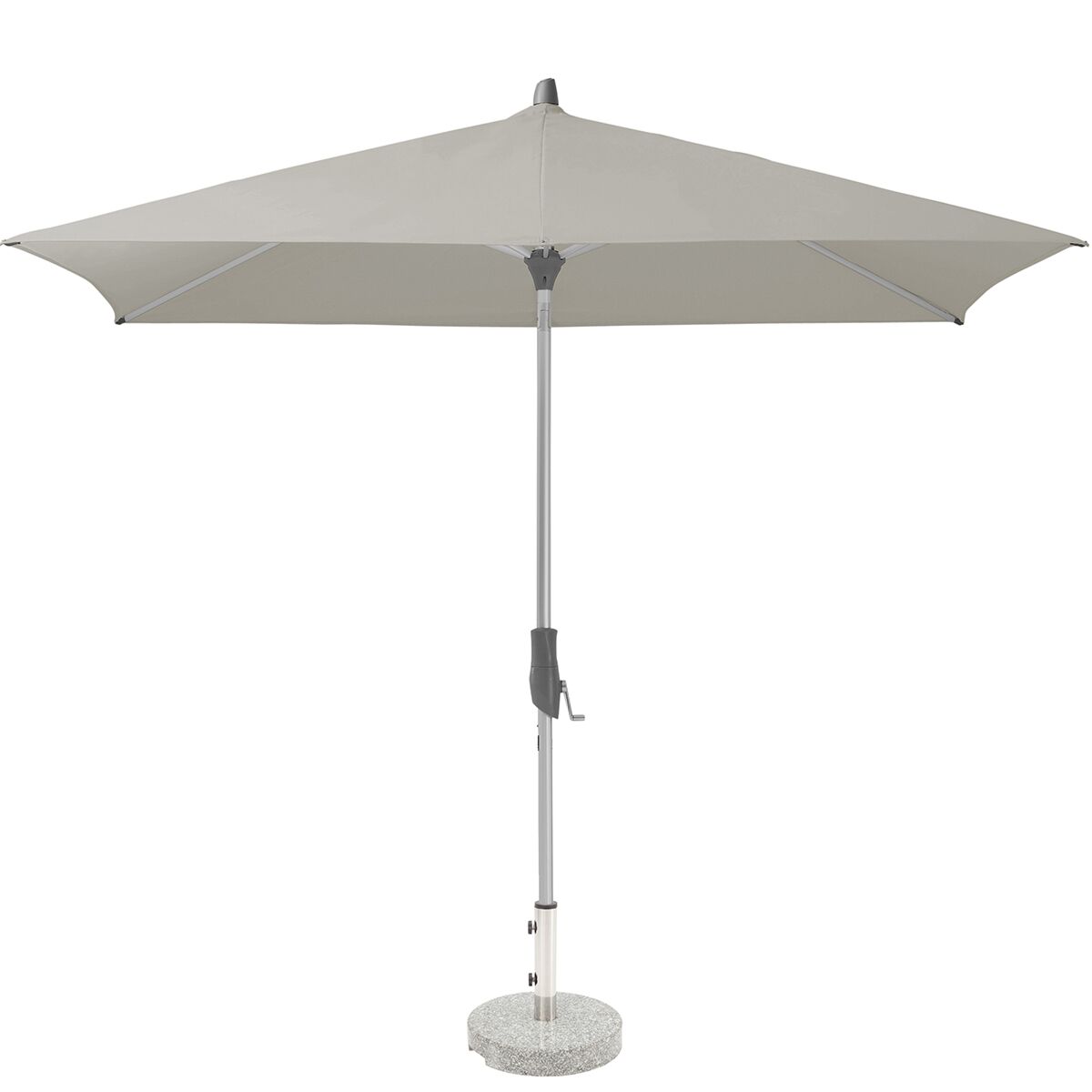 Glatz Alu Twist Parasol 2.5 x 2.0m Rectangle Class 2 - Taupe/Ash 151 ...