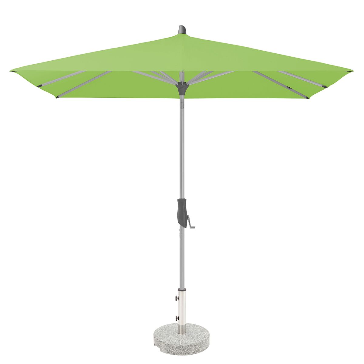 Glatz Alu Twist Parasol 2.4 x 2.4m Square Class 2 - Kiwi 127 – Garden ...