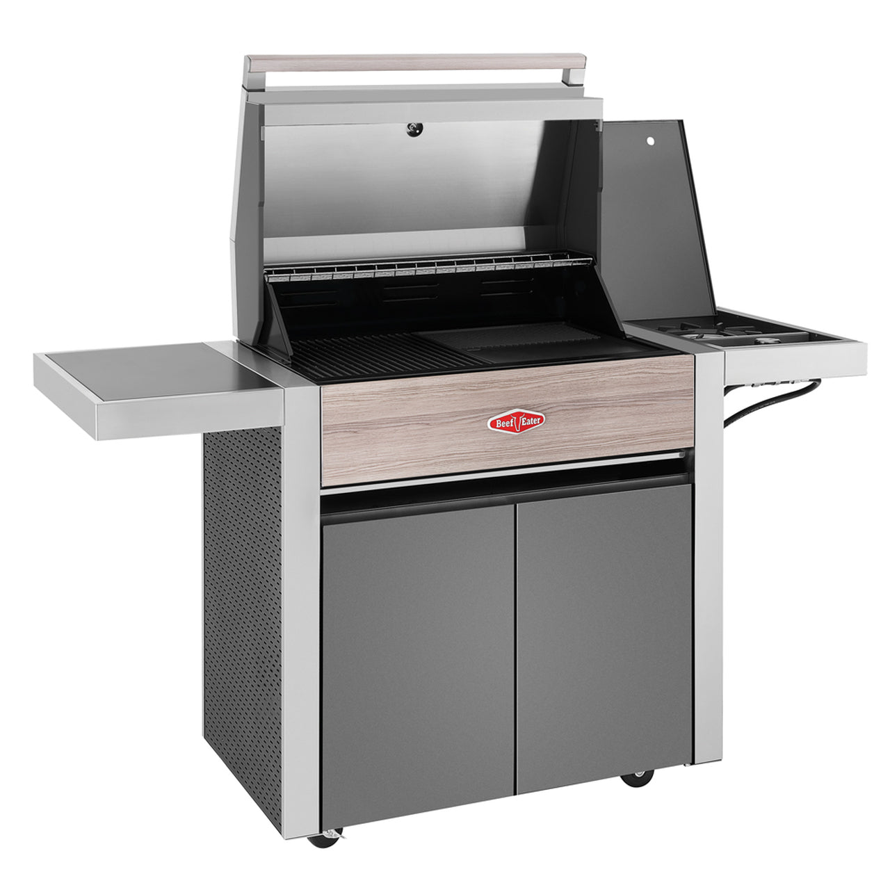 Beefeater Discovery 1500 4 Burner Cabinet Gas BBQ & Side Burner ...