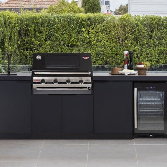 Beefeater Cabinex Standard 4 Burner Outdoor Kitchen With Fridge And Si ...