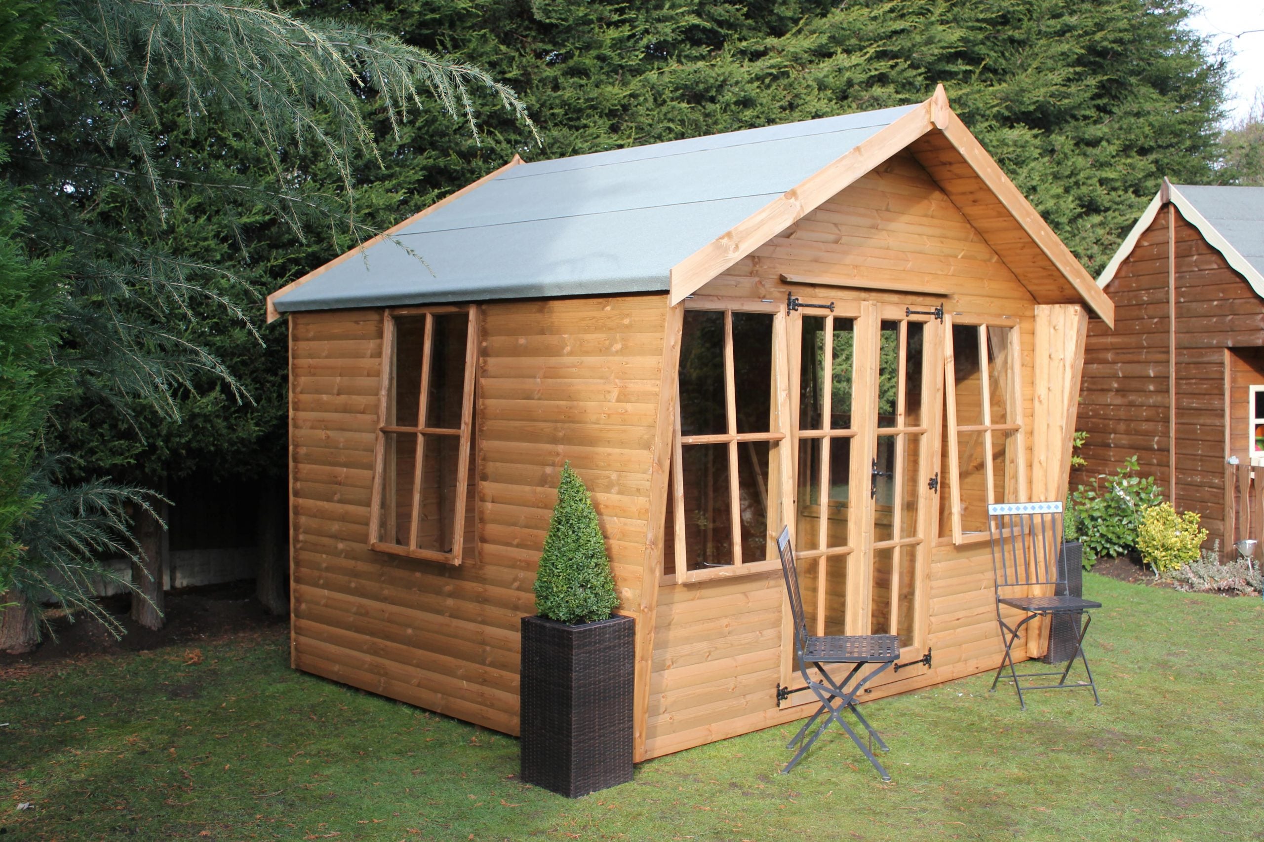 Shedlands Alpine 14 x 10 ft Summerhouse Log Cabin including assembly ...